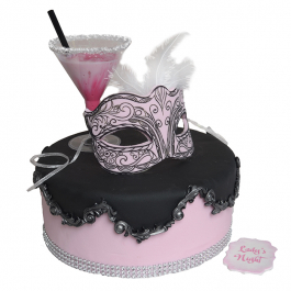Маскарадна маска торта В476 | Tорти 18+ от Торти Чочко
